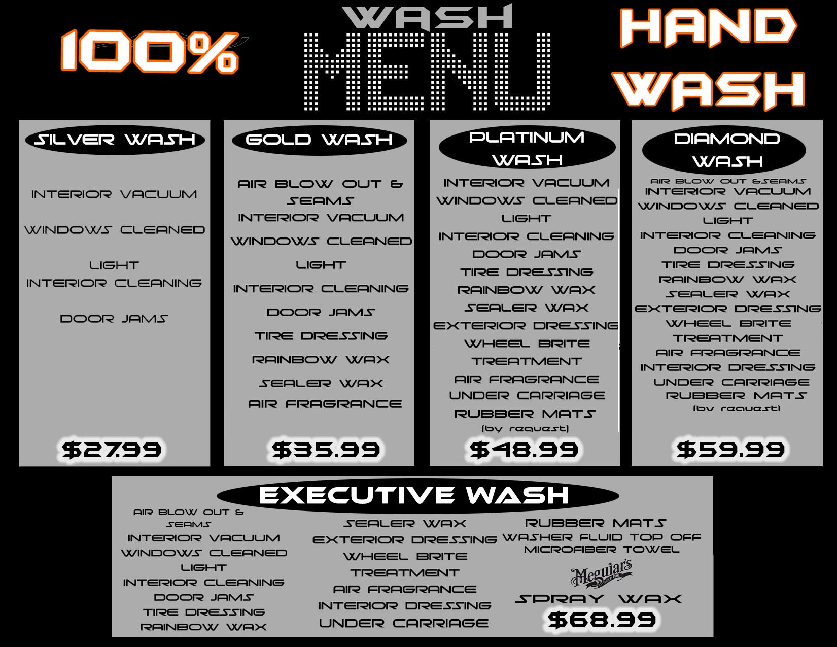 Wash & Wax Services - Orange Hand Car Wash | Detailing | Window Tint ...